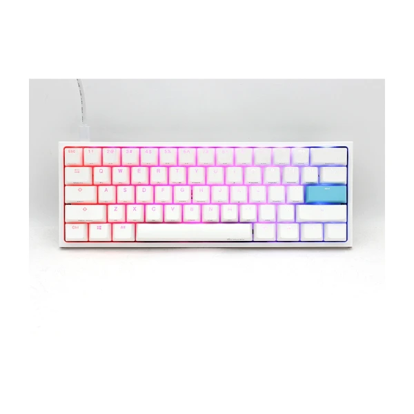 DUCKY ONE 2 MINI PURE WHITE RGB MEKAANINEN NÄPPÄIMISTÖ CHERRY MX BLUE ...