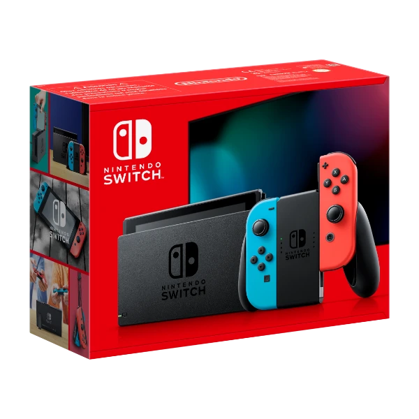 Nintendo Switch konsoll Neon rød/Neon, blå - Power.no