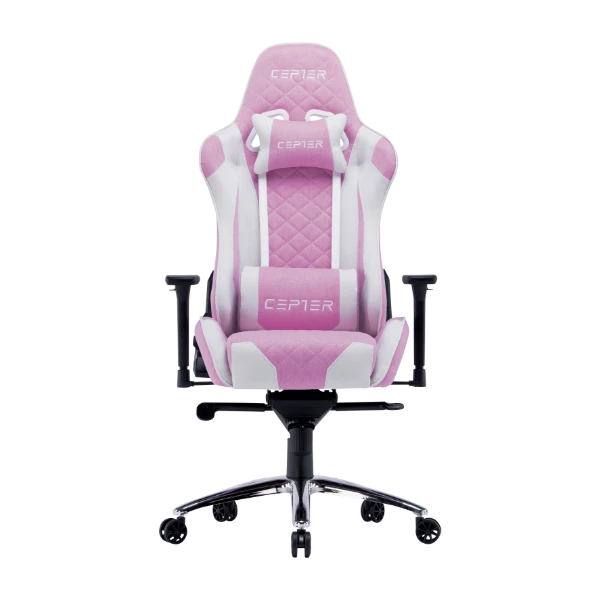 Cepter Rogue Fabric gamingstol, rosa/vit - Power.se