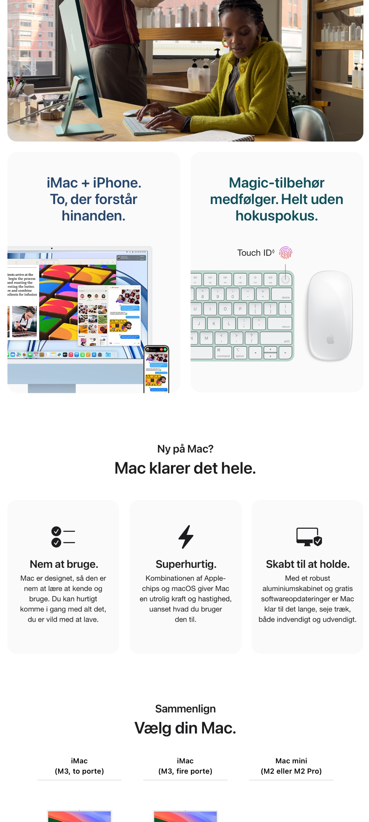 Apple iMac 24" (2023) 256 GB MQRA3DK, grøn - POWER.dk