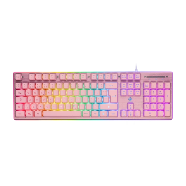 Deltaco RGB-tangentbord, 105 Tangenter, Nordisk Layout, Membranbrytare ...