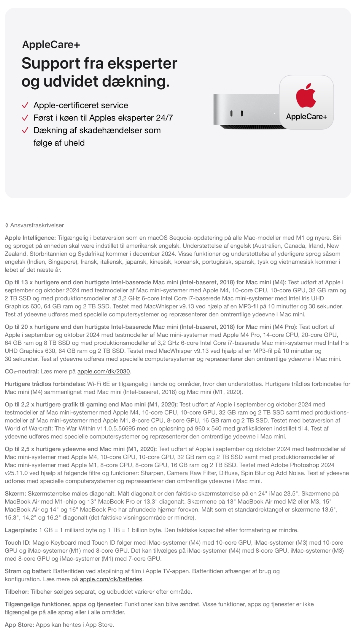 Apple Mac Mini (2024, M4) 16/256 GB - POWER.dk