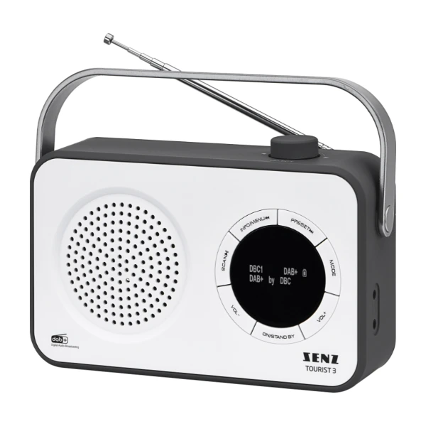 Senz Tourist 3 DAB+/FM Bluetooth-radio, valkoinen - Power.fi