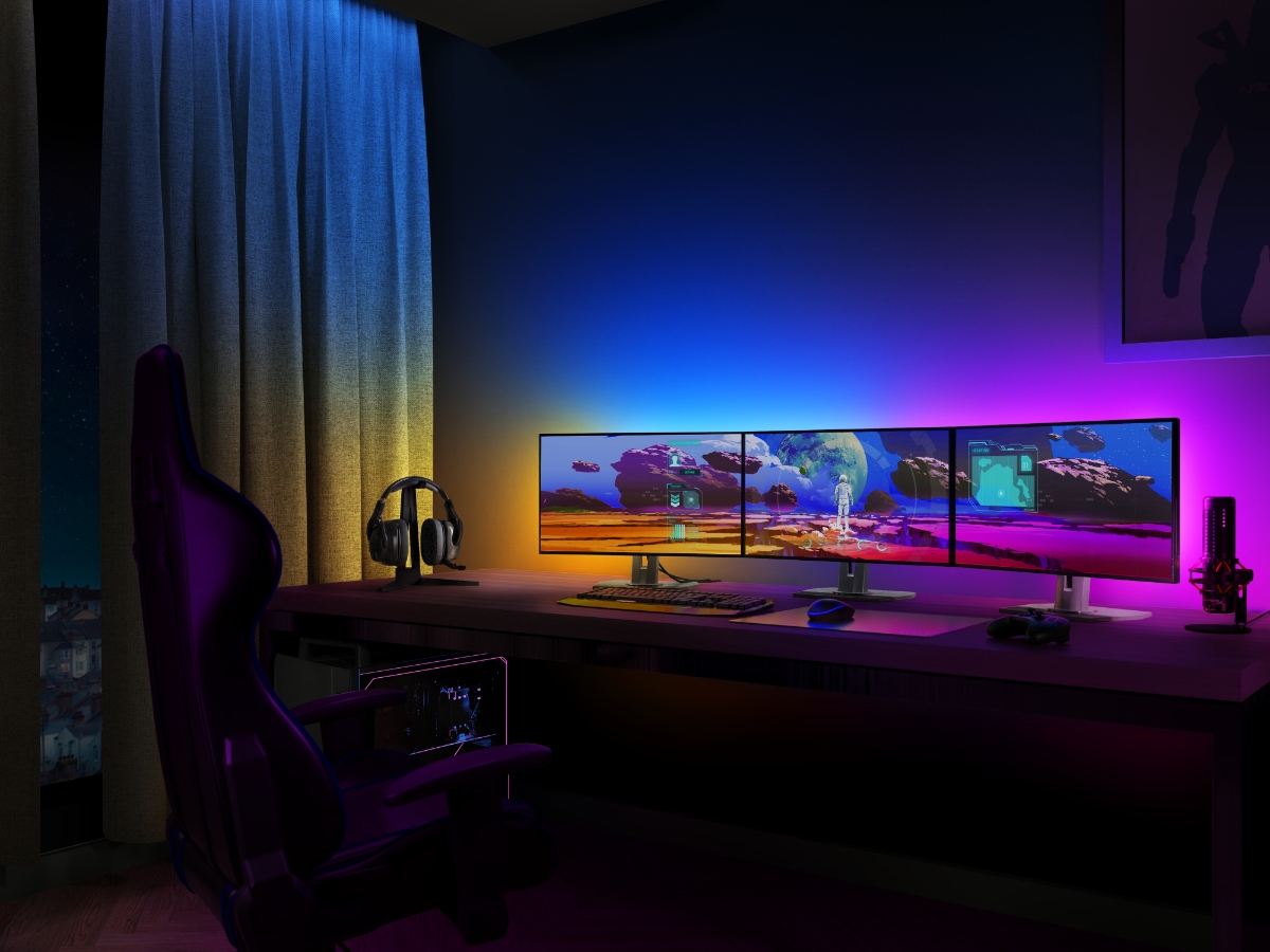 Philips Hue Play Gradient ljuslist för 3 X 24–27" monitorer - Power.se