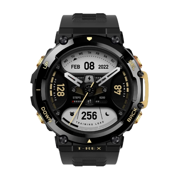 Amazfit T-Rex 2 smartwatch, Astro Black And gold - POWER.dk