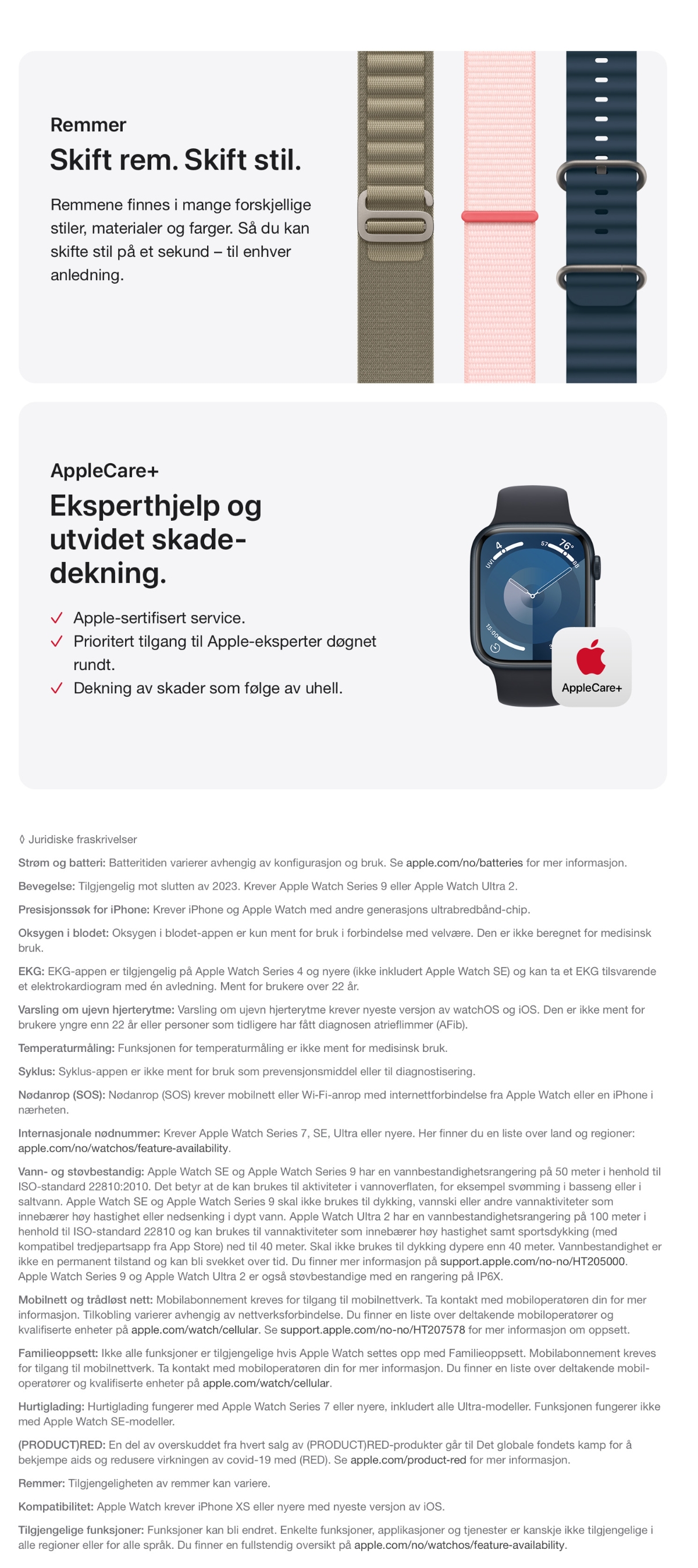 Apple Watch Ultra 2 GPS + Cellular, 49 mm Titanium urkasse med blå Alpine Loop - medium - Power.no
