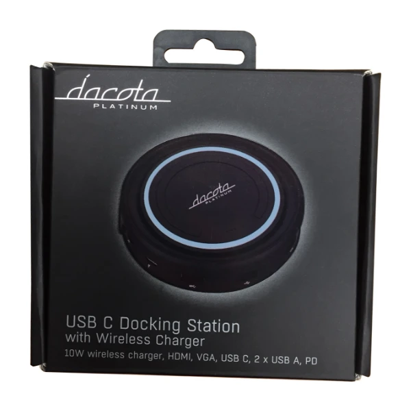Dacota Platinum USB-C-telakka & qi-latausalusta - Power.fi