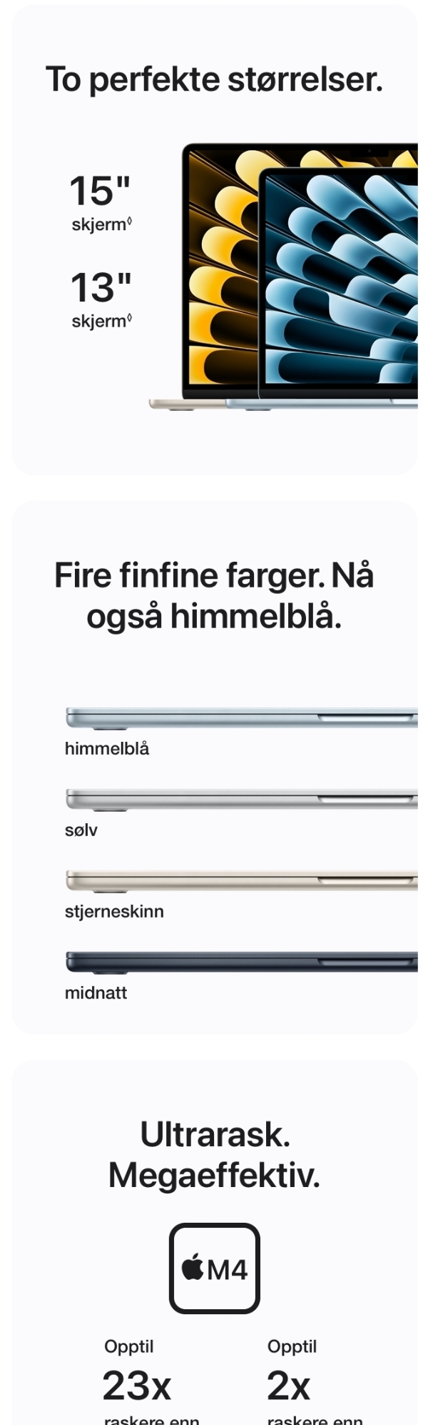 Apple MacBook Air 13" (2025, M4) 16/512 GB, midnatt - Power.no