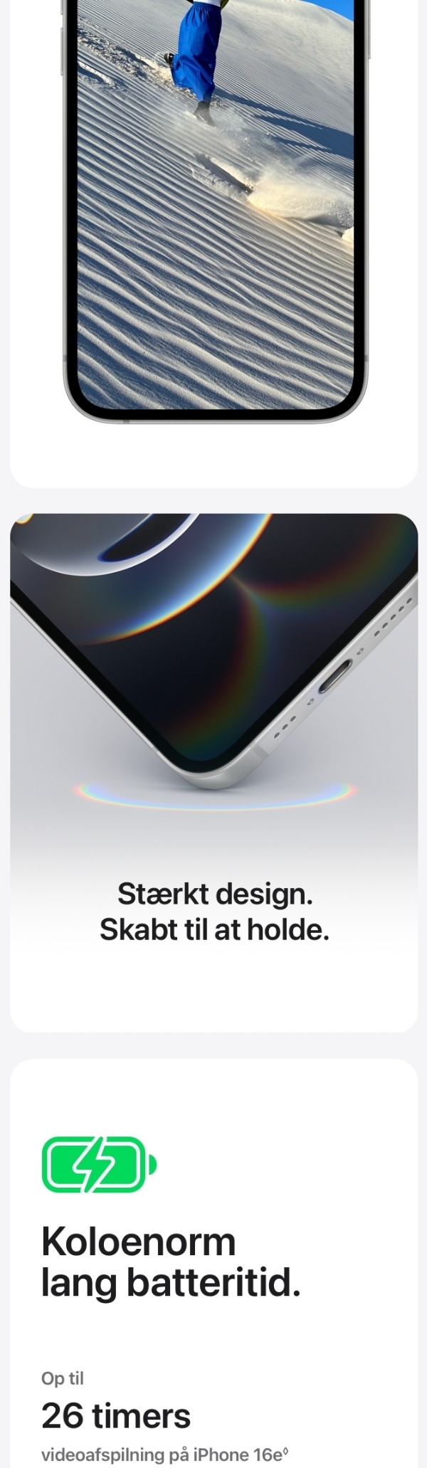 Apple iPhone 16e 256 GB, sort - POWER.dk