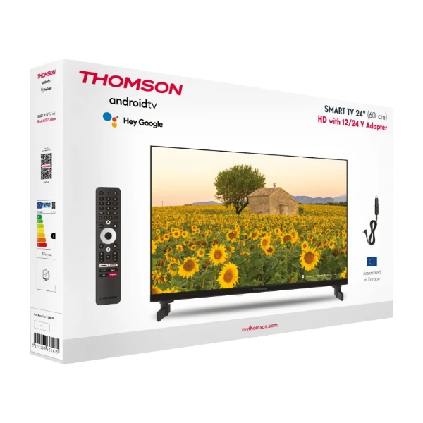 Thomson 24" HD Android TV 12V 24HA2S13C, svart - Power.se