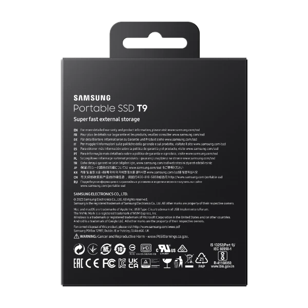 Samsung Portable SSD T9 1 Tt, musta - Power.fi