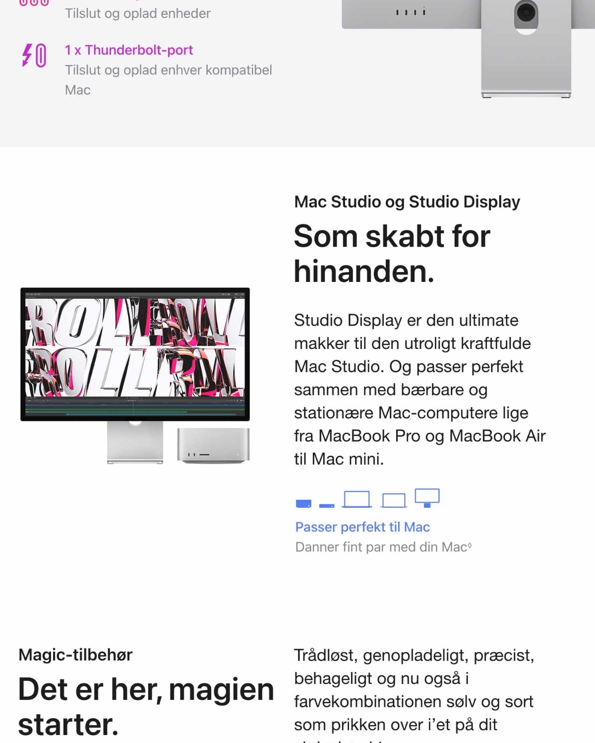 Apple Studio Display 27" nanotekstur med VESA mount adapter - Power.dk