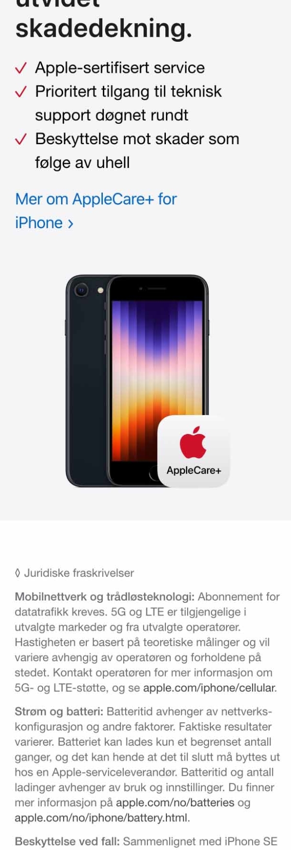 RePOWER iPhone SE (3rd Gen) 64 GB, Midnatt Grade B - Power.no