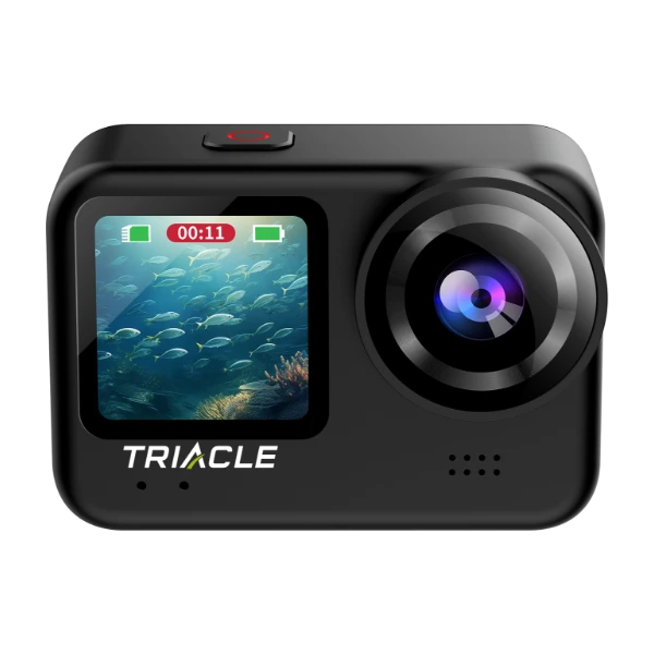 Triacle 7007BK 4K/60 fps duo LCD actionkamera, svart - Power.no