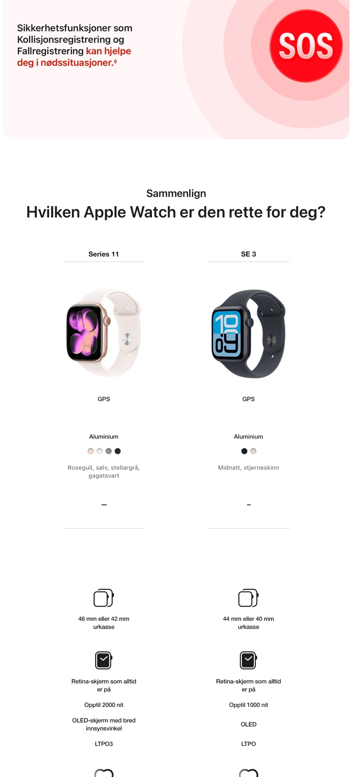 Apple Watch SE 3 GPS 40 mm stjerneskinn aluminum, stjerneskinn sport ...