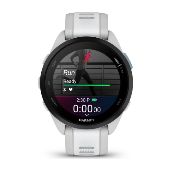 Garmin Forerunner 165 smartklokke for løping AMOLED, grå/hvit - Power.no