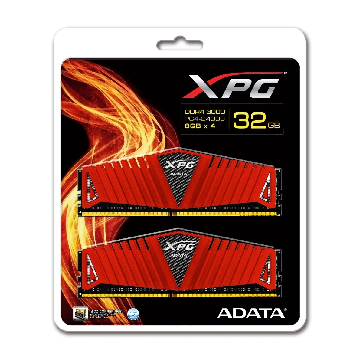ADATA XPG DDR4 3000MHZ RED Z 4X8GT - Power.fi