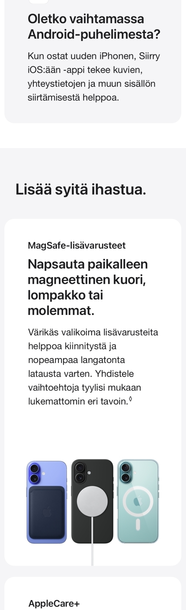 Apple iPhone 16 128 Gt, musta - Power.fi