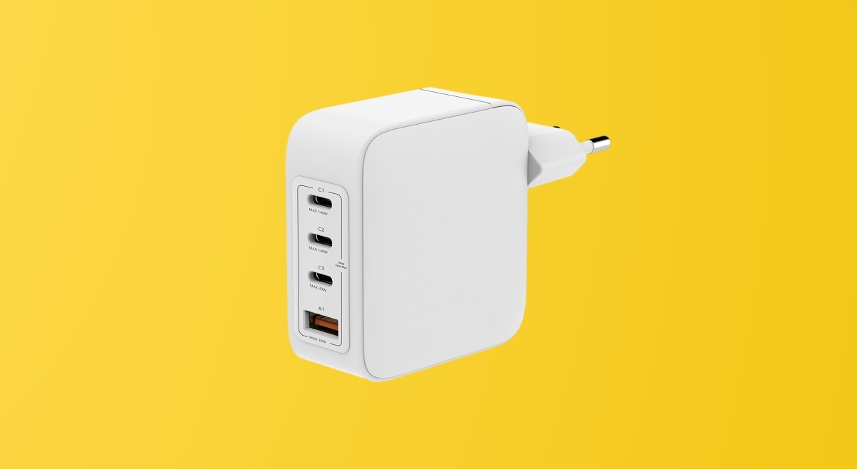 DACOTA PLATINUM GAN MULTIPORT LADER 140 W 4P, HVIT - Power.no