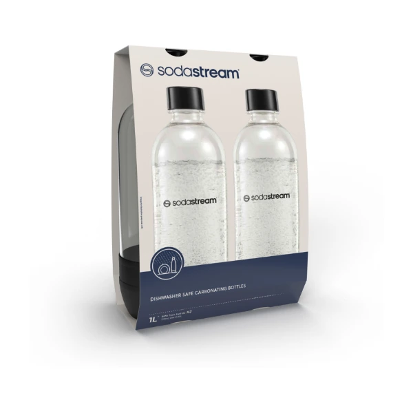 SodaStream Classic maskinvaskbare flasker 2 X 1 l - POWER.dk