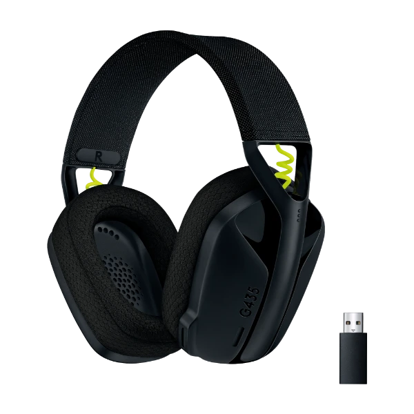 Logitech G435 Lightspeed trådløst gamingheadset, svart - Power.no