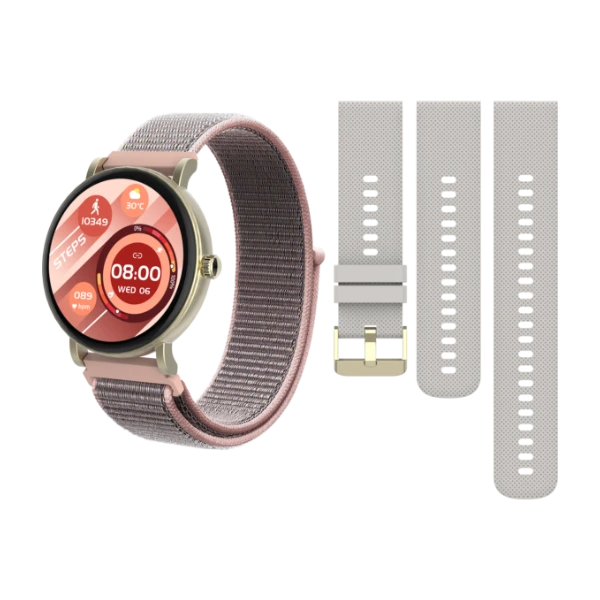 Triacle Legacy One Fitness smartklokke, Special Edition-pakke med ekstra nylonarmbånd, gull ...