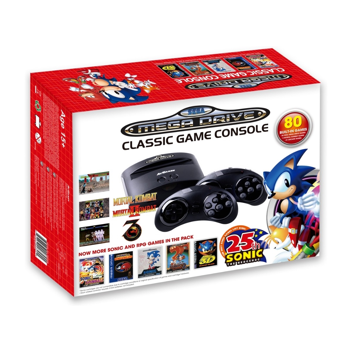 SEGA CLASSIC GAME CONSOLE 80 GAMES - Power.dk