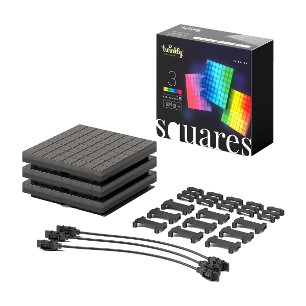 Twinkly Squares RGB LED-paneler, 3 stk - Power.no