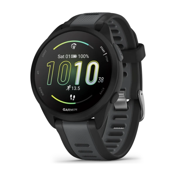 Garmin Forerunner 165 smartklokke for løping AMOLED, svart/grå - Power.no