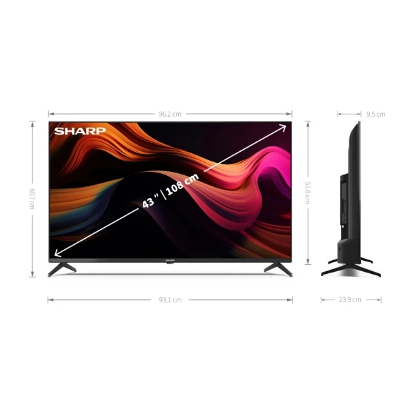 Sharp 43" 4K UHD Google TV 43GL4460E - Power.dk