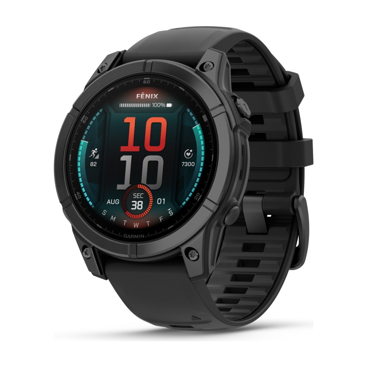 Garmin Fenix E 47 mm GPS smartklokke, skifergrå/svart - Power.no