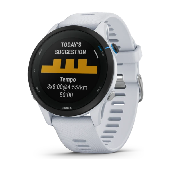 Garmin Forerunner 255 music løbeur, hvid - POWER.dk