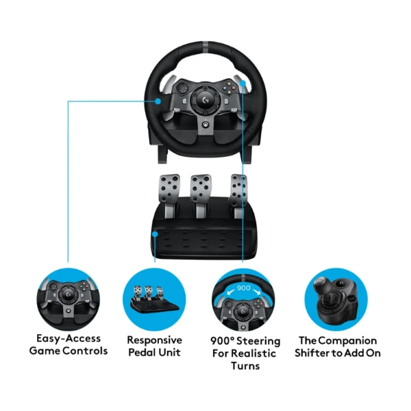 LOGITECH G920 DRIVING FORCE RATTIOHJAIN - Power.fi