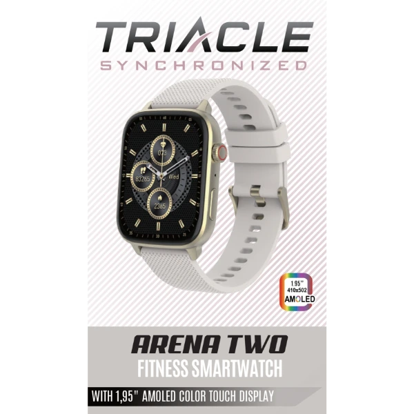 Triacle Arena Two smartklokke, gull/hvit - Power.no