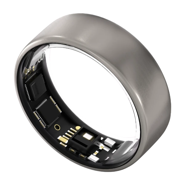 Ultrahuman Ring AIR -älysormus, koko-08, Raw Titanium - Power.fi