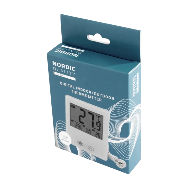 Nordic Quality digitalt termometer inne/ute - Power.no