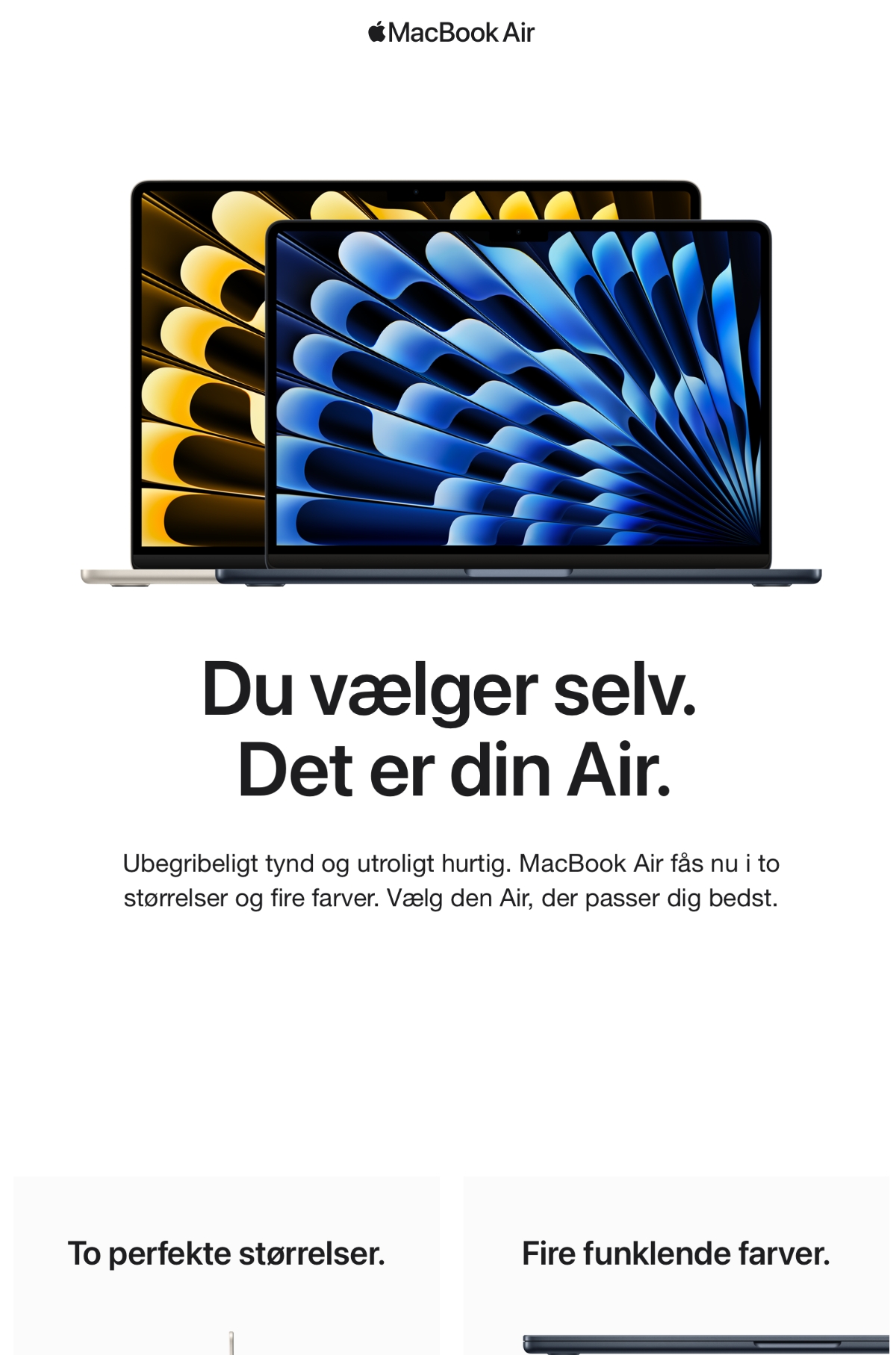 Apple MacBook Air 2022 MLY33DK/A 13" 256 GB, Midnat - POWER.dk