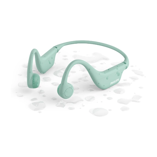Philips TAK4607GR Bone Conduction -kuulokkeet, vihreä - Power.fi