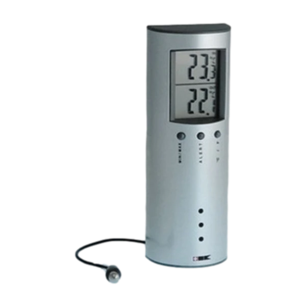 Inde/Ude Termometer, sølv - POWER.dk