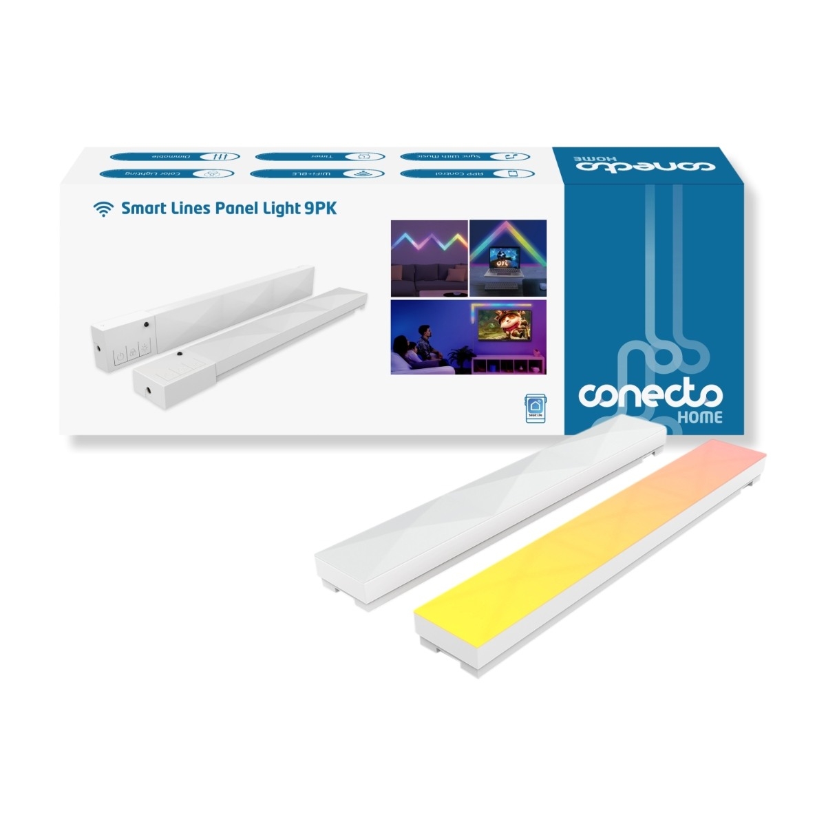 Conecto Smart Lines Lyspanel 9pk - POWER.dk