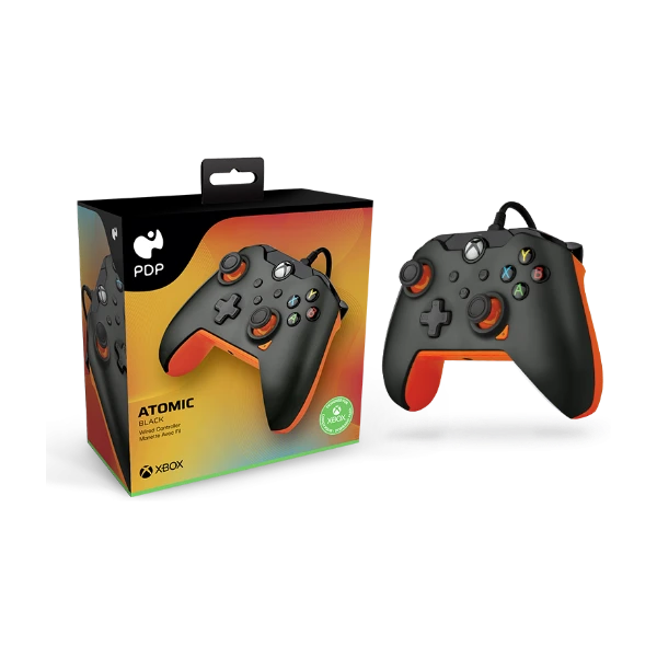 PDP Gaming Wired Xbox Series X kontroller – Atomic, black - Power.no