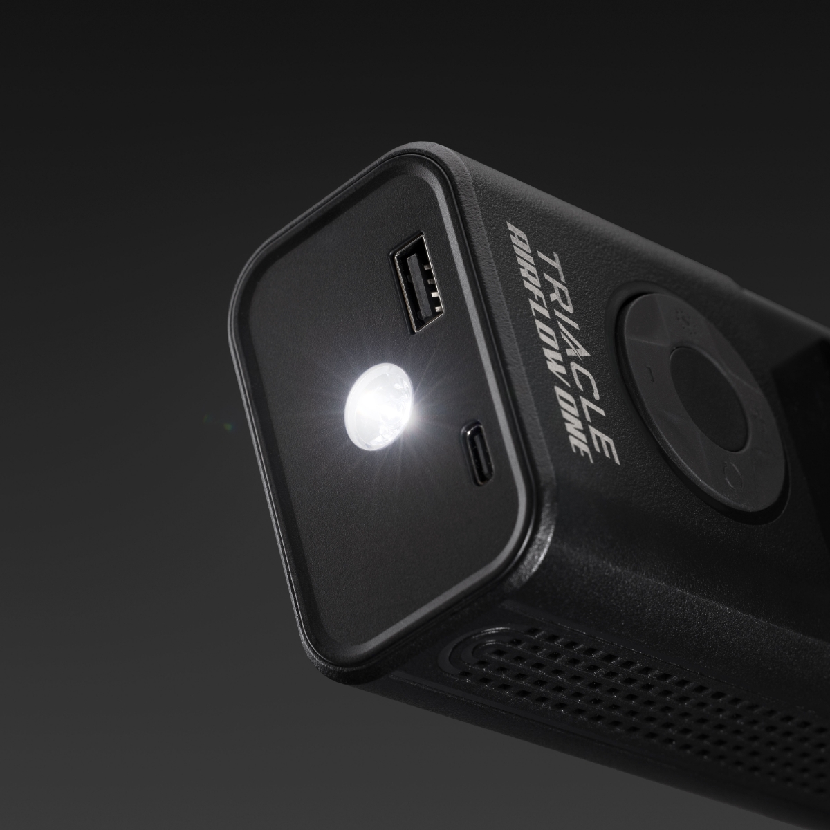 Triacle Airflow One luftkompressor & 4000 mAH-powerbank, svart - Power.se
