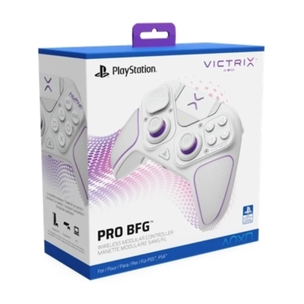 PDP Victrix Pro BFG trådløs PlayStation controller, hvid - POWER.dk