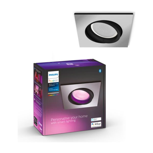 Philips Hue WCA Centura Square Innfelt spotlight aluminium - Power.no