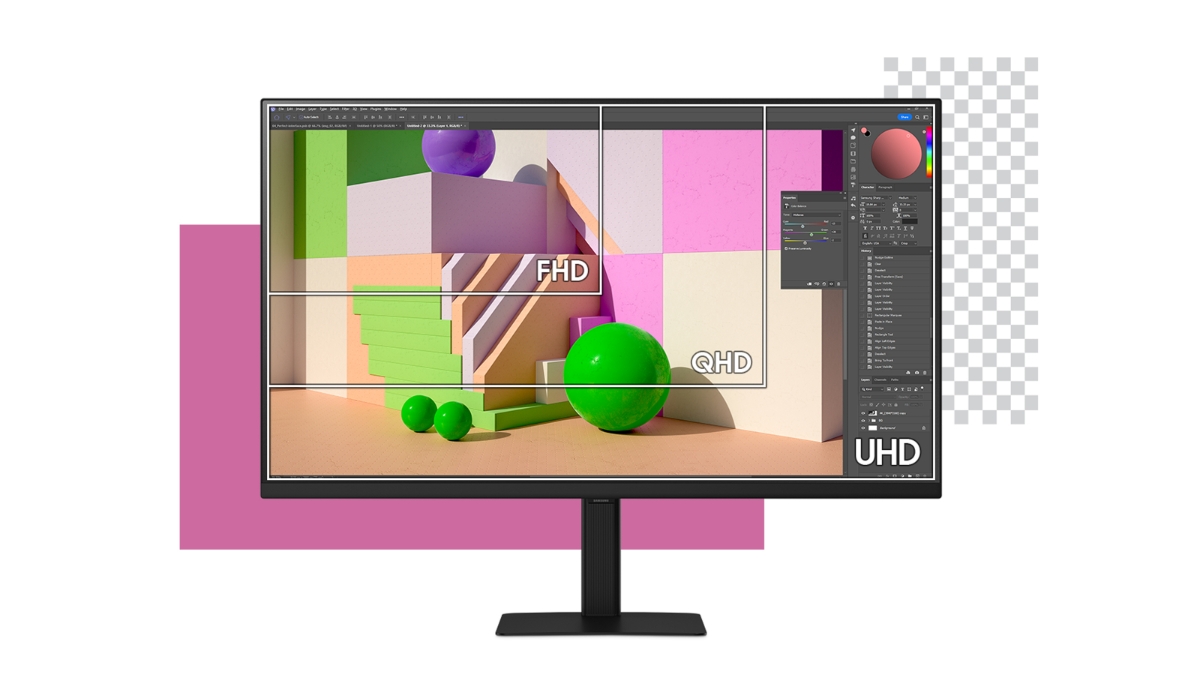 Samsung ViewFinity S7 32" 4K UHD-skjerm, hvit - Power.no