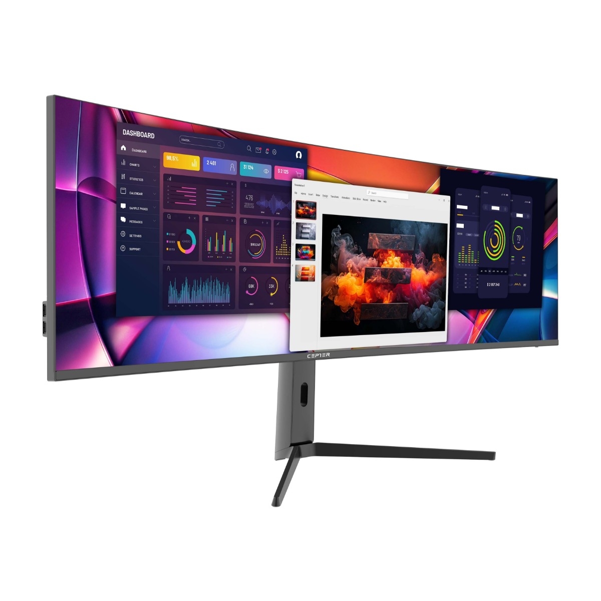 Cepter Pulse 49" DQHD monitor - CEPTER