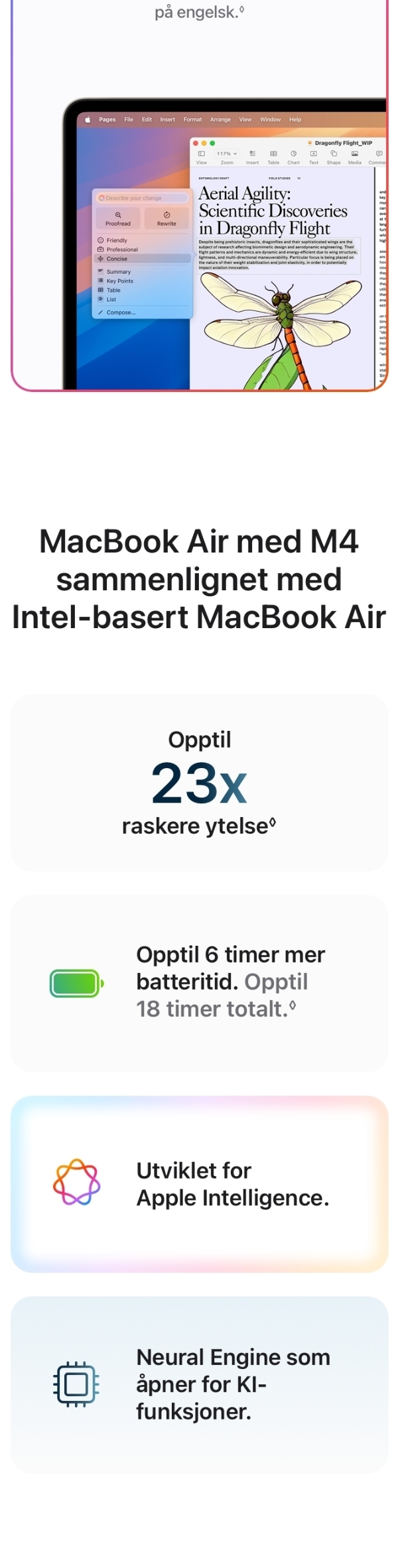 Apple MacBook Air 13" (2025, M4) 16/512 GB, midnatt - Power.no