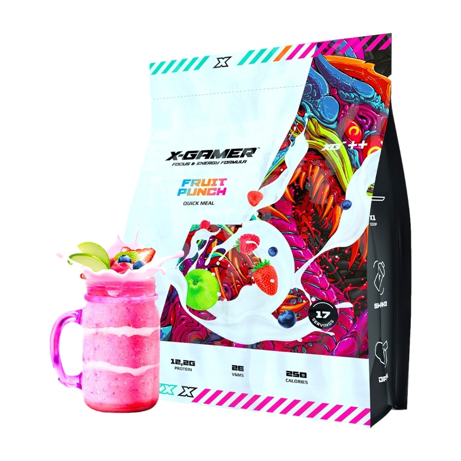 X-Gamer Quick Meal Fruit Punch 1190g - POWER.dk