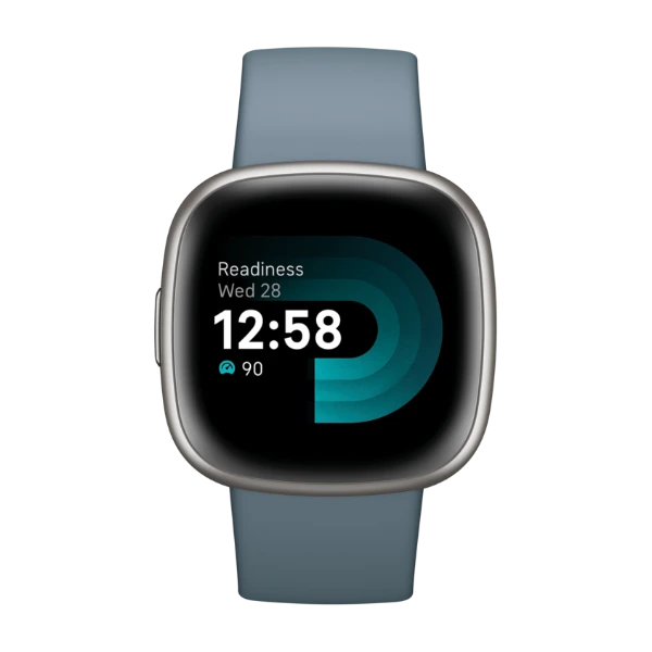 Fitbit Versa 4 älykello Waterfall, blue / platinum - Power.fi