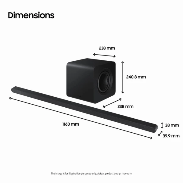 Samsung HW-S810D/XE Dolby Atmos lydplanke, svart - Power.no